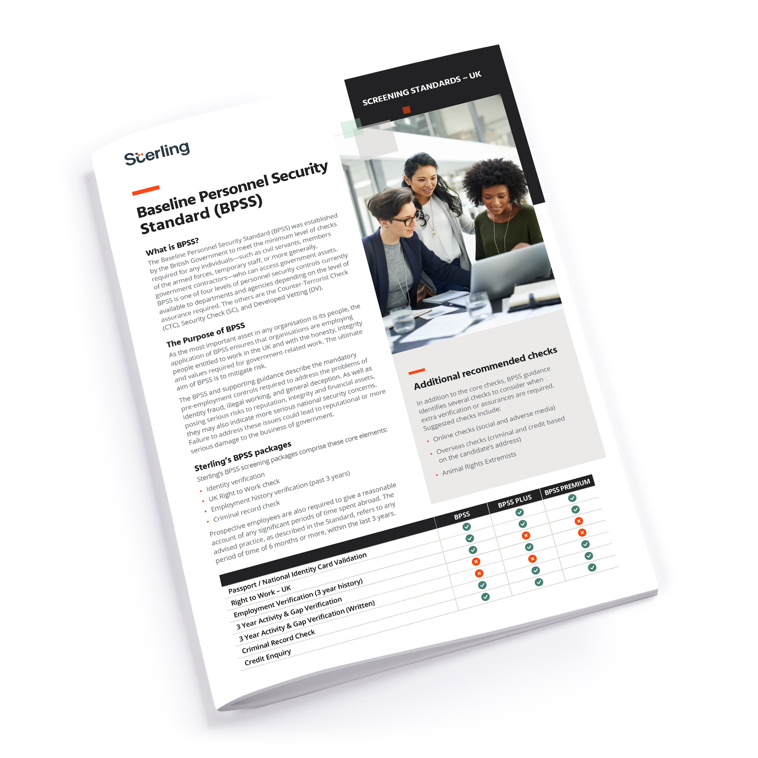 Screening Standards Guide: Baseline Personnel Security Standard (BPSS)